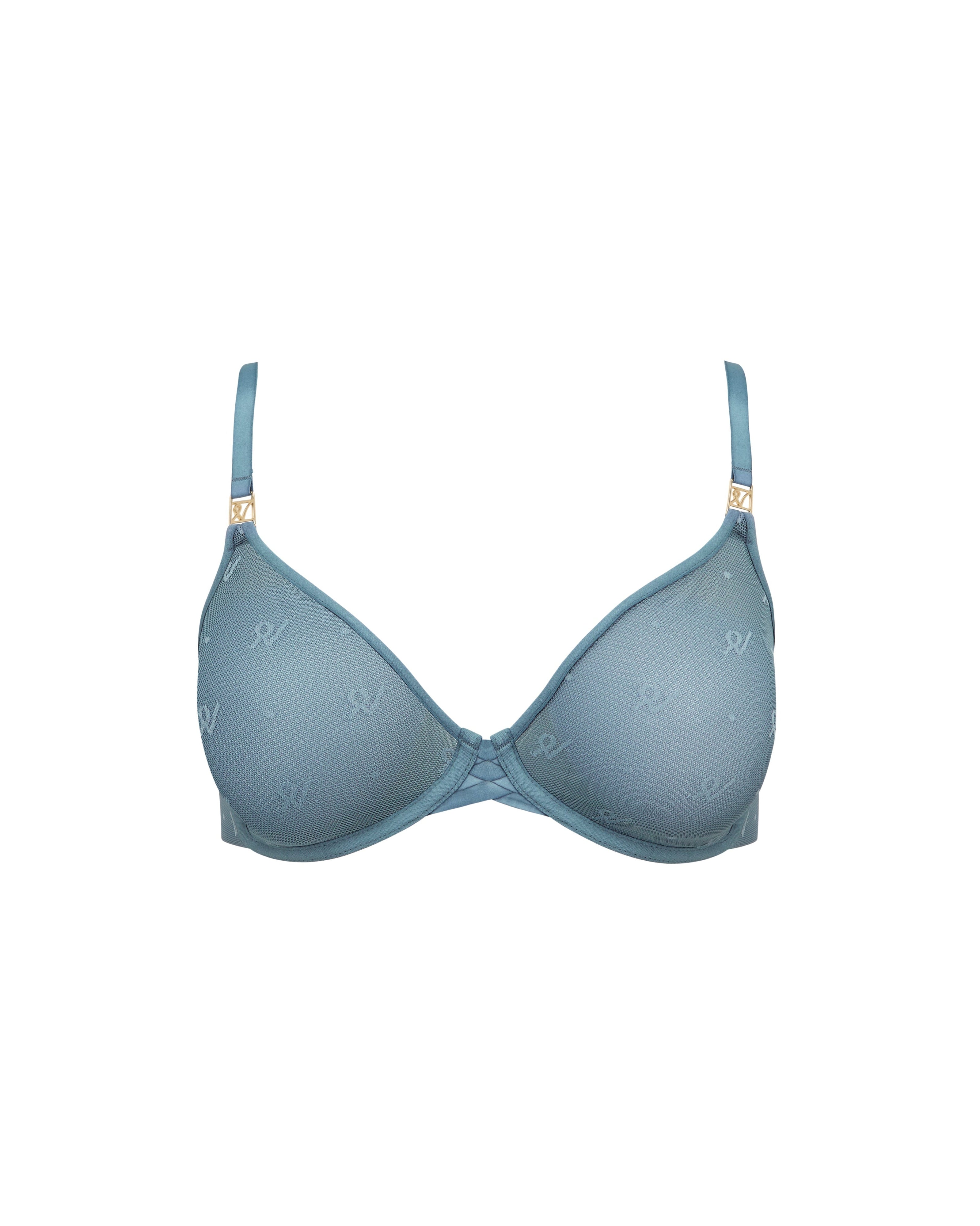 The Demi Bra in Logo Mesh - Mist – Lone Design Club